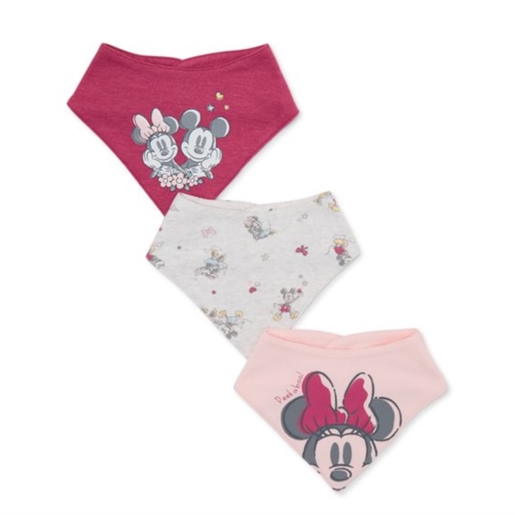 Disney | Accessories | New Disney Baby Minnie Mouse Bib Set 3pc | Poshmark